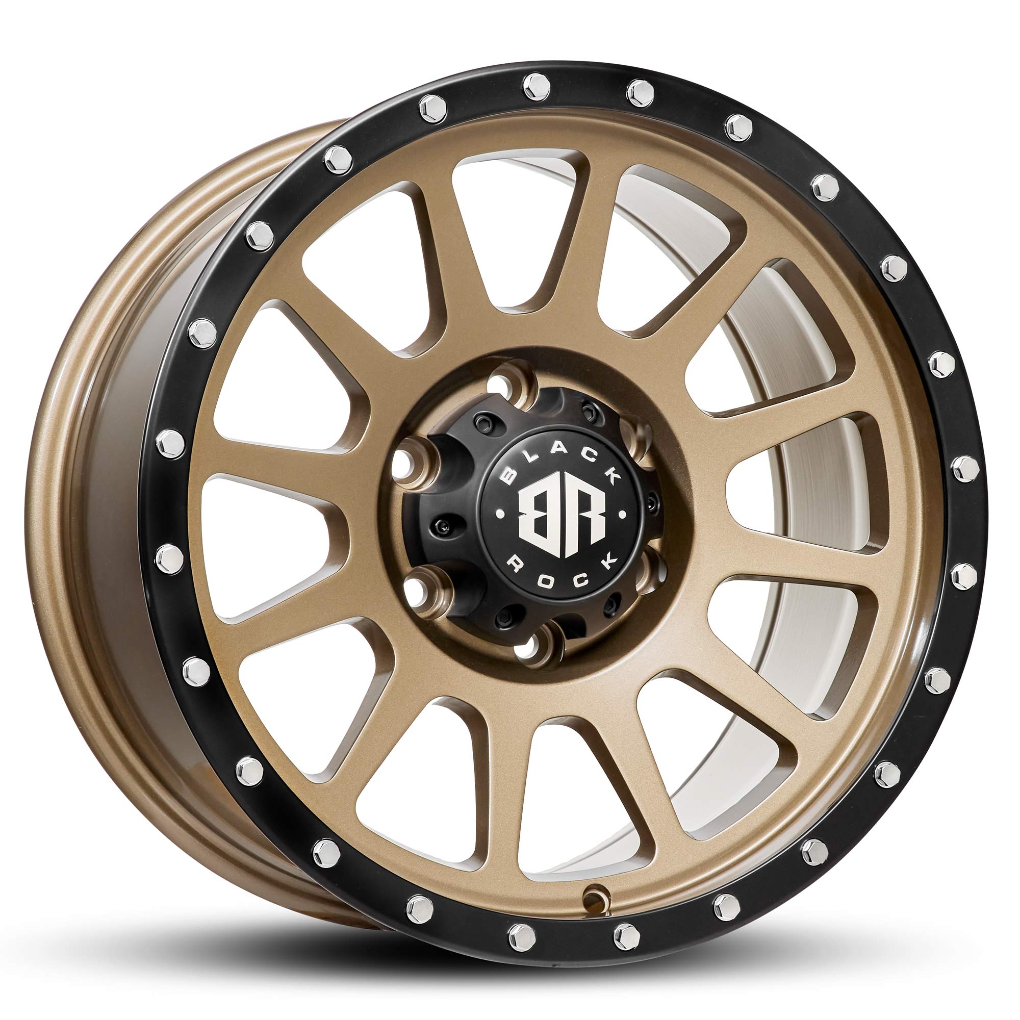 BLACK ROCK OMEGA BRONZE WITH BLACK RING 17X9 - Tyreforce