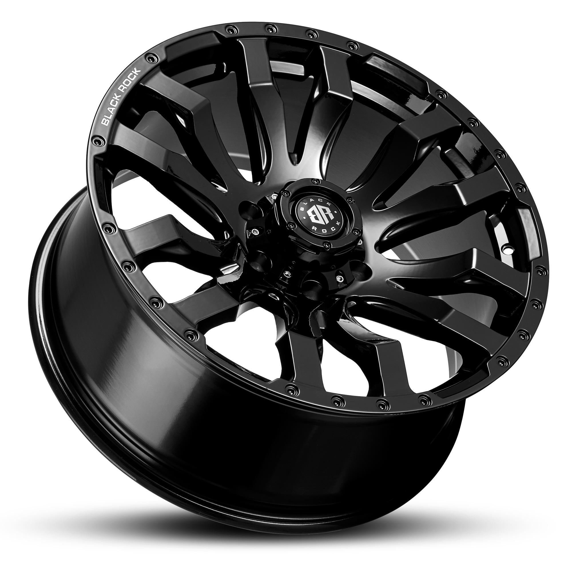 BLACK ROCK VULCAN GLOSS BLACK 20X9 - Tyreforce