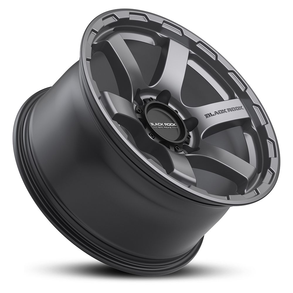 BLACK ROCK GRIP SATIN GUNMETAL GREY 17X9 - Tyreforce