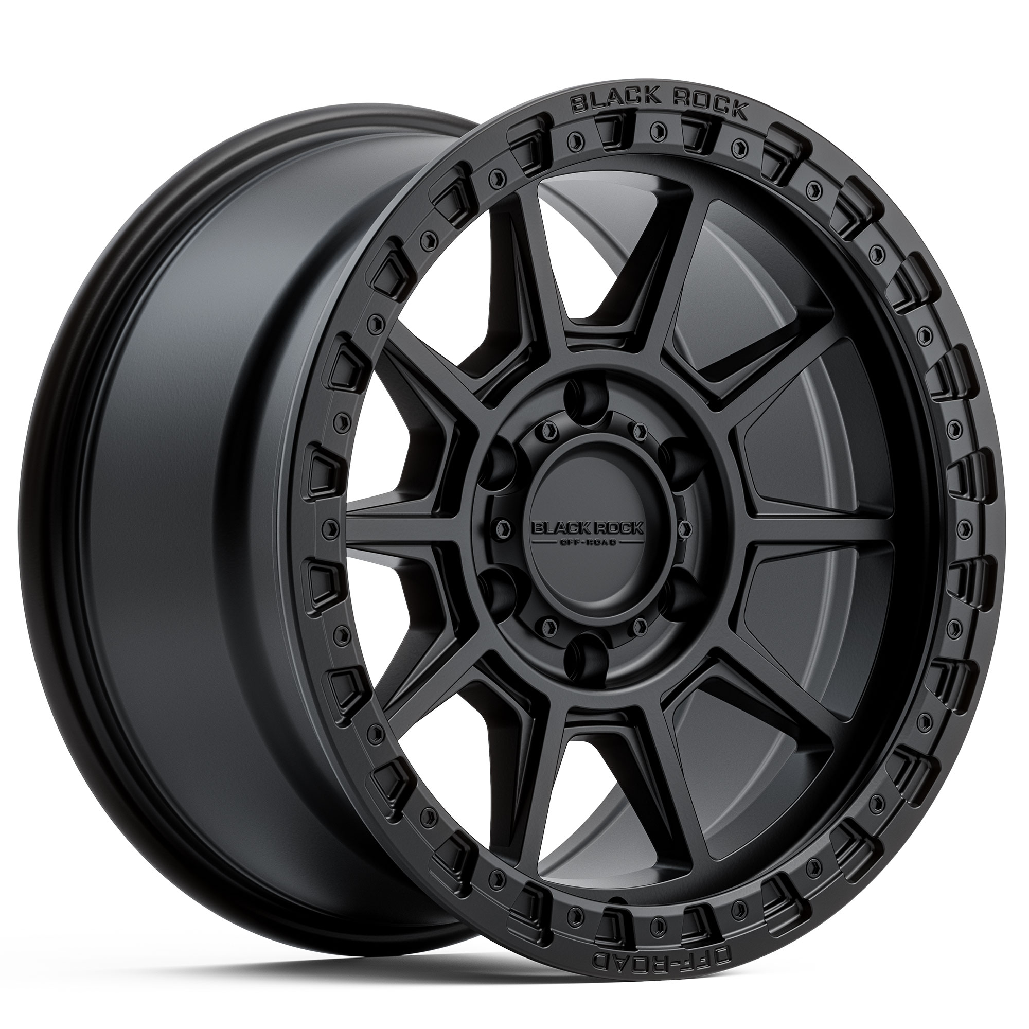 BLACK ROCK GUNNER SATIN BLACK 18X9 (BLANK) - Tyreforce