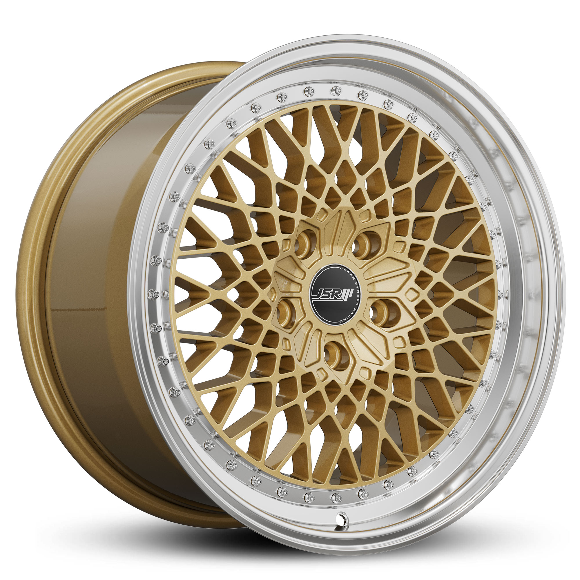 JSR ST19 GOLD POLISHED LIP 18X8.5 - Tyreforce