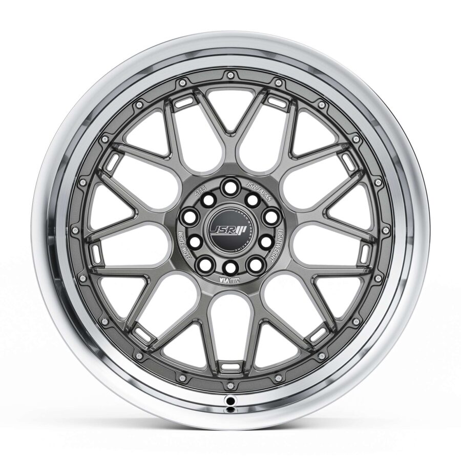 JSR ST15 GUNMETAL GREY MACHINED LIP 18X8.5 - Tyreforce