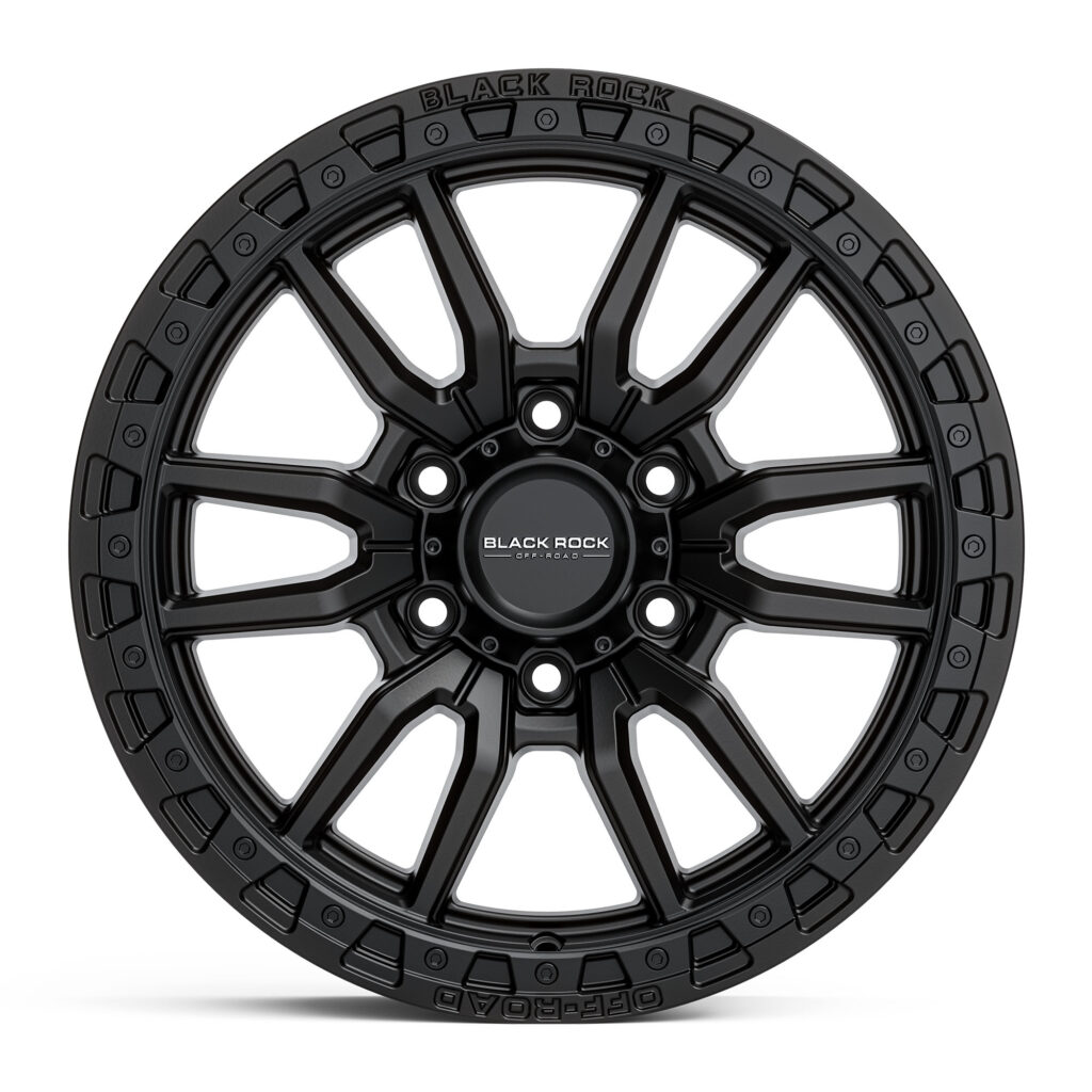 BLACK ROCK RAMBLER SATIN BLACK 17X8.5 - Tyreforce