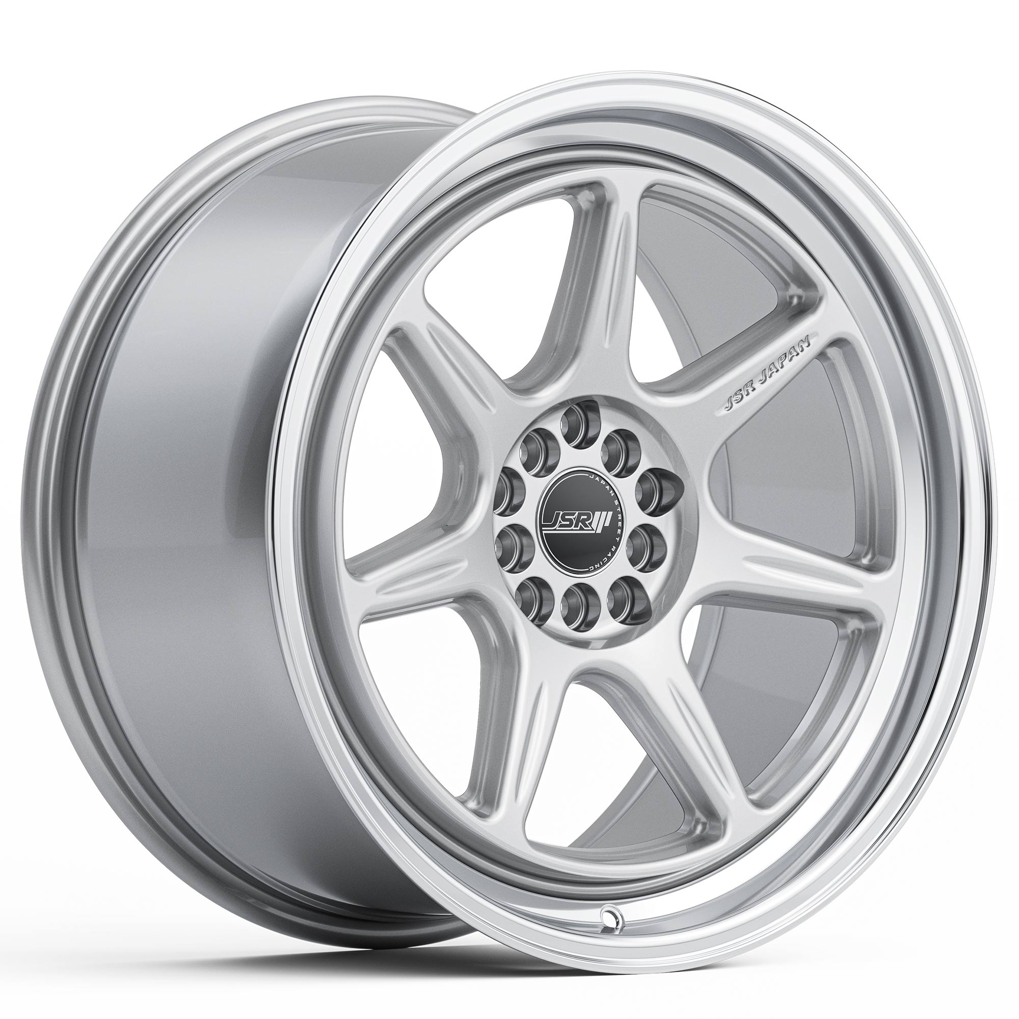 JSR ST35 GLOSS SILVER MACHINED LIP 19X9.5 - Tyreforce