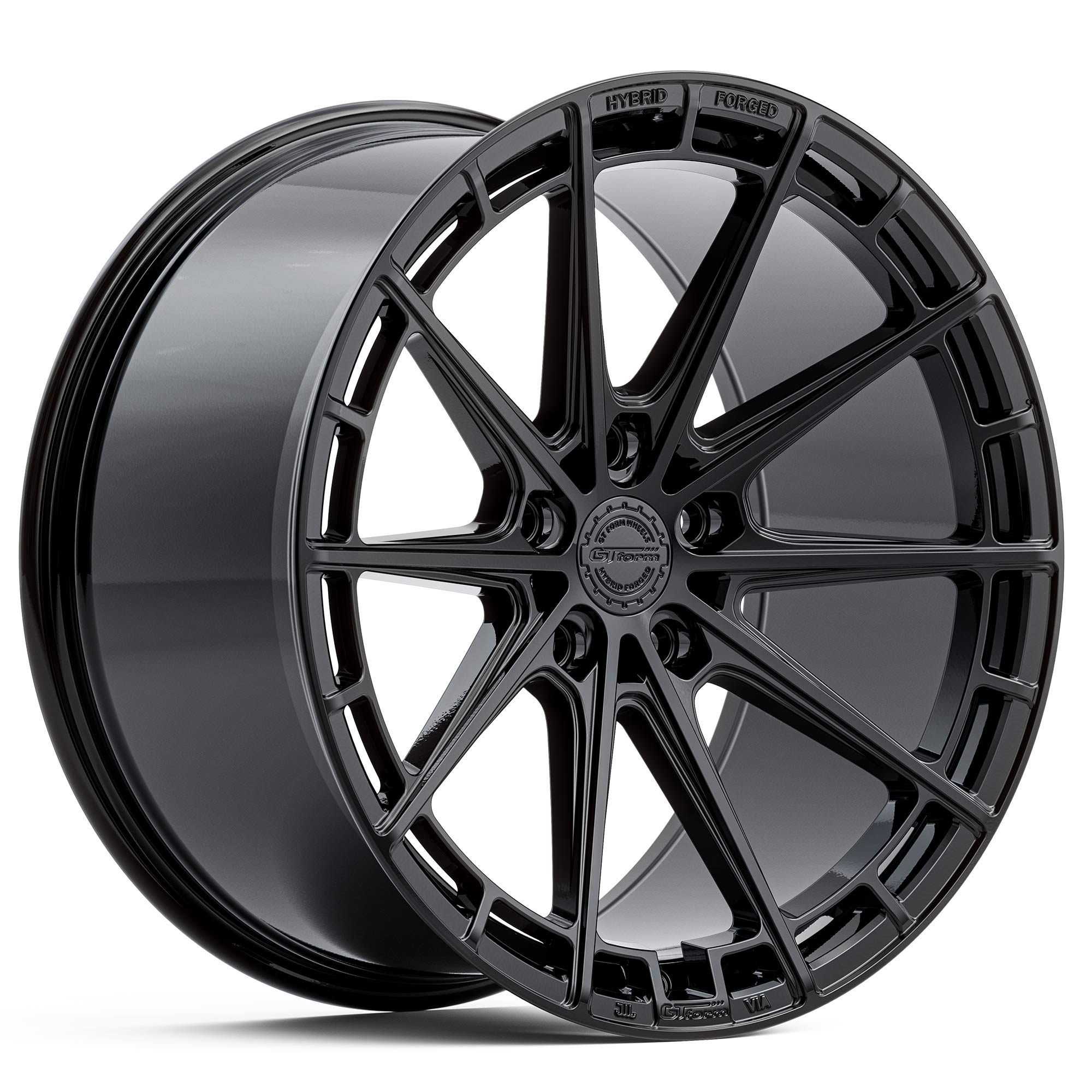 GT FORM HF1.1 HYBRID FORGED GLOSS BLACK TINTED 20X9 (BLANK) - Tyreforce